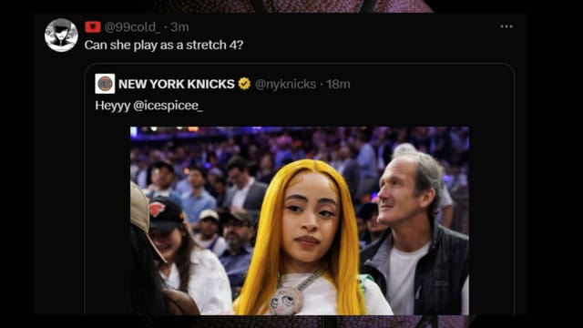 "That's why Brunson came back": NBA fans in furor as Ice Spice's ...