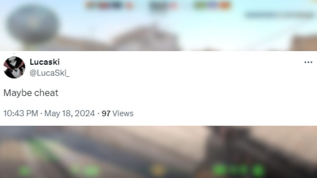 CS2 player performs 5 kills with 1 shot, fans label him "Least cheating ...