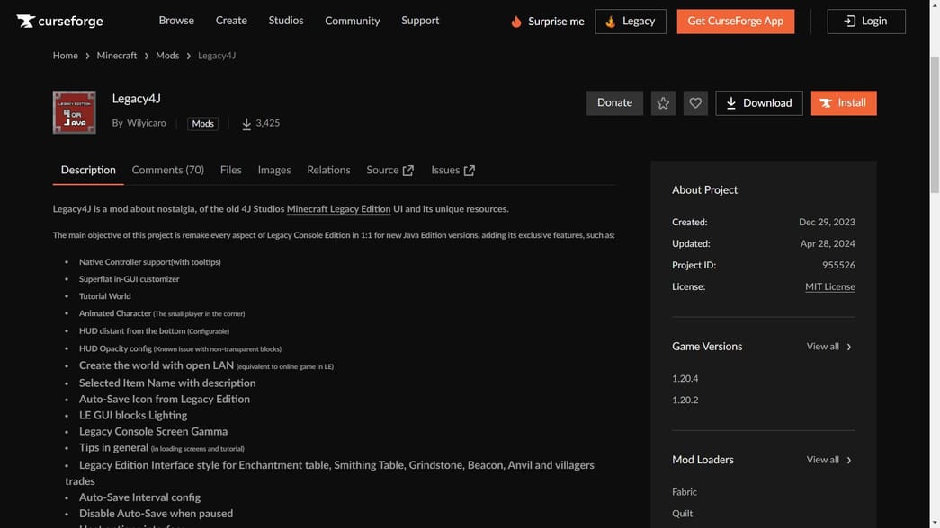 Legacy4J mod for Minecraft: All you need to know