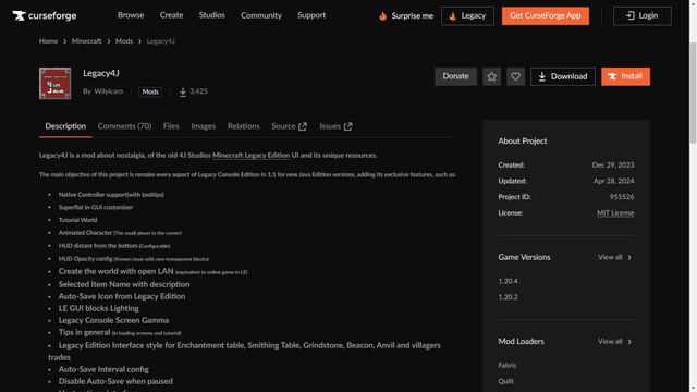 Legacy4J mod for Minecraft: All you need to know