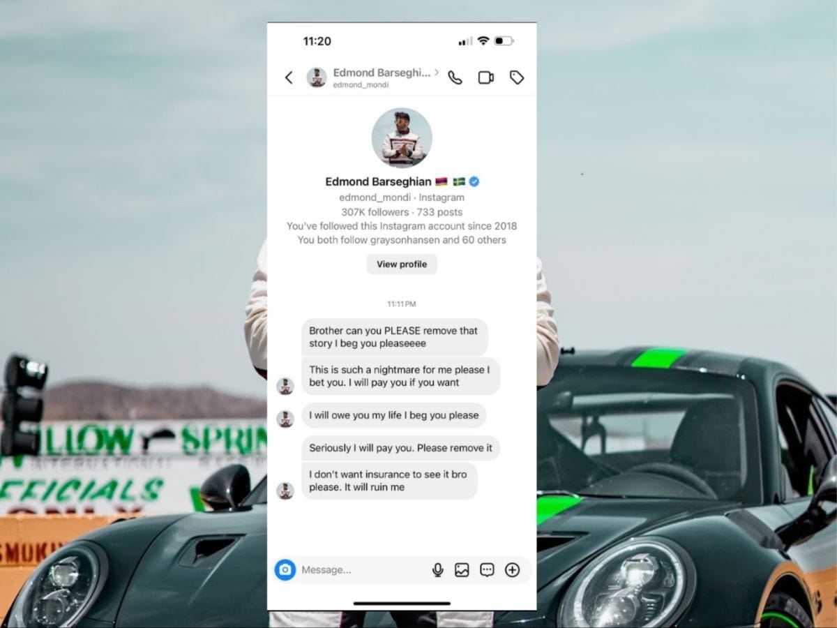 Who is Edmond Barseghian? YouTuber goes viral after crashing McLaren ...