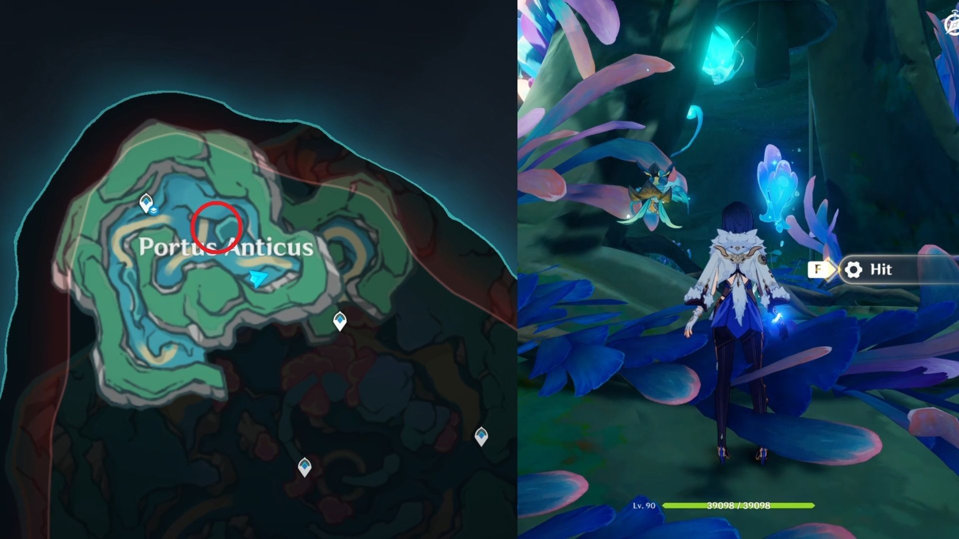 Genshin Impact Sea of Bygone Eras (west map) Hydroculus locations