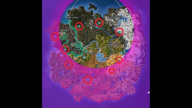 All Mod Bench locations in Fortnite Chapter 5 Season 3