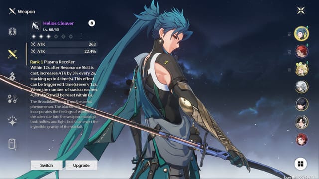 Best characters for Helios Cleaver in Wuthering Waves