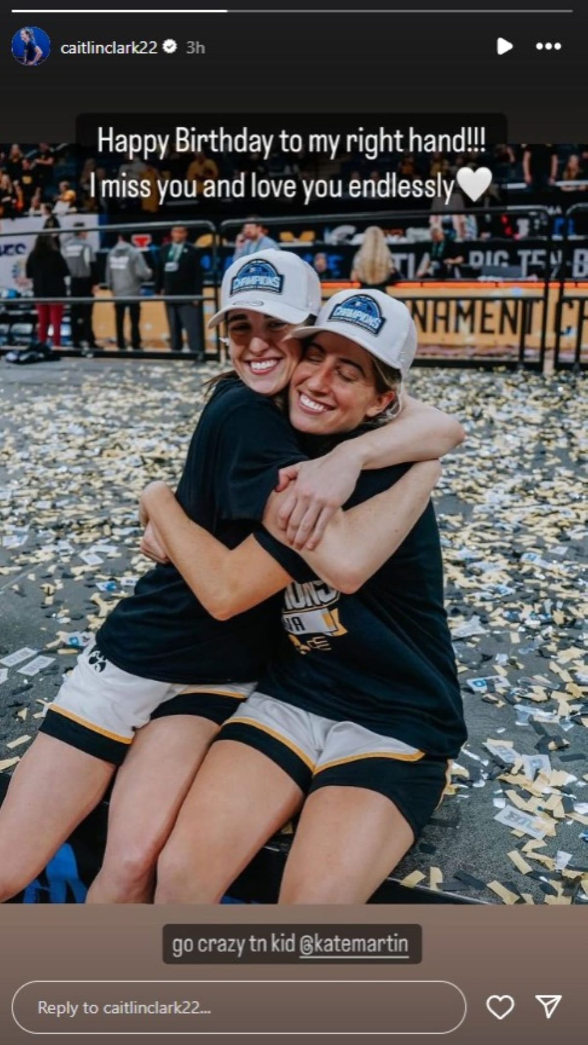 Caitlin Clark sends birthday wishes to her 'right hand' Kate Martin as ...