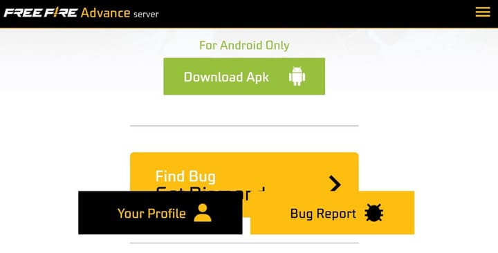 Free Fire Advance Server OB45 APK download link for Android devices