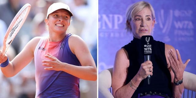 Iga Swiatek matches Chris Evert's long-standing Grand Slam record after ...