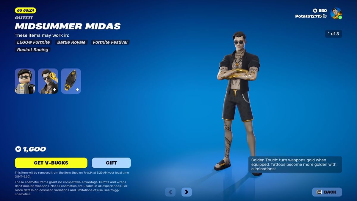 How to get Midsummer Midas skin in Fortnite