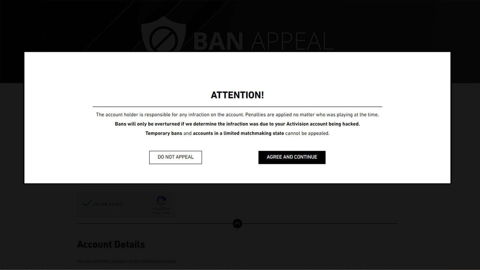 How to appeal a ban in Warzone