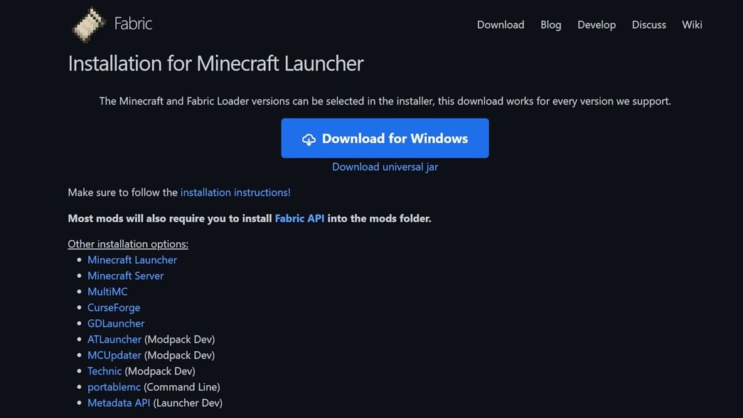 How to download Minecraft Fabric 1.21