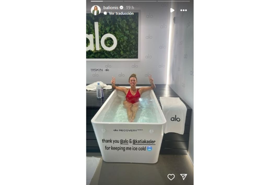 Amanda Balionis puts on her red swimsuit to get 'spoiled' and an 'ice ...