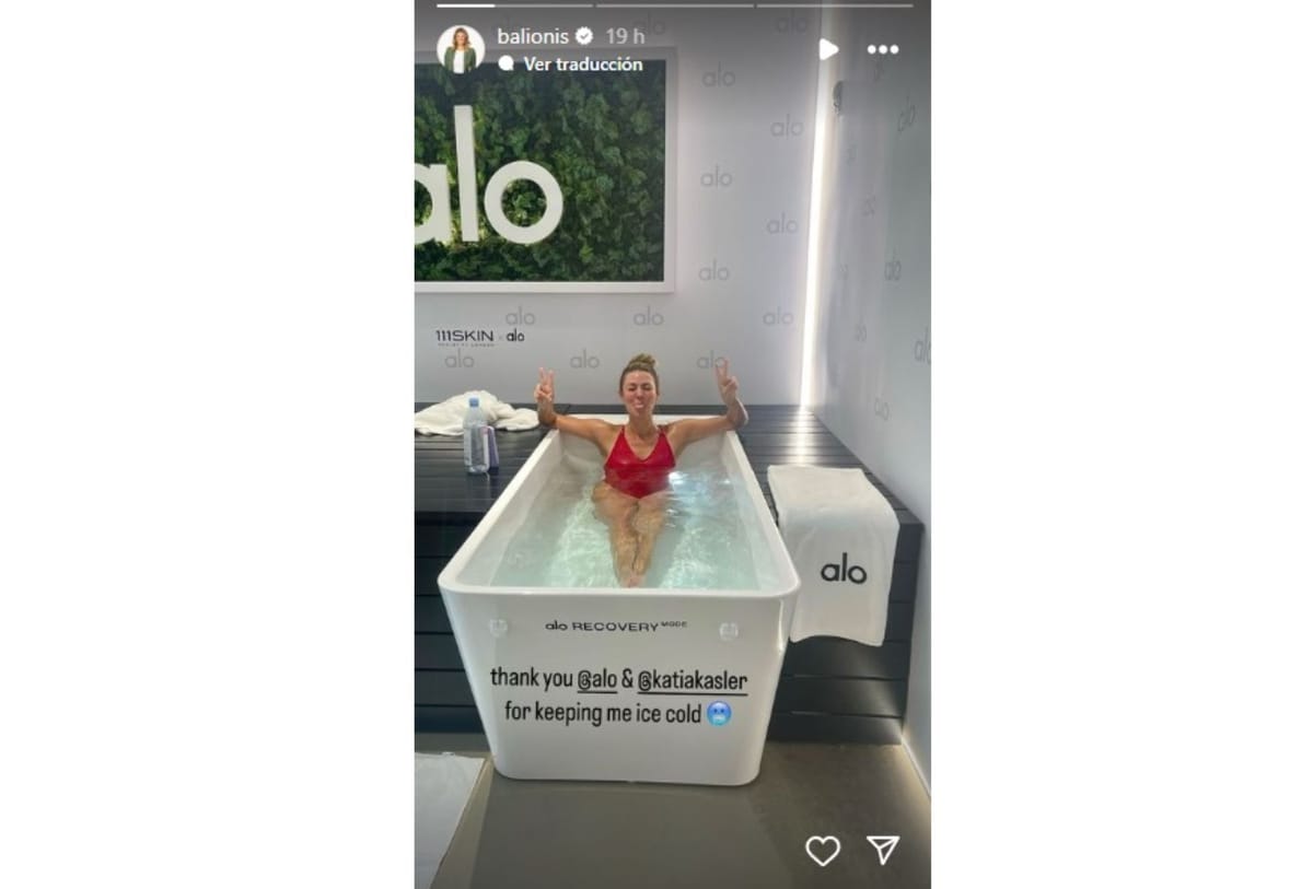 Amanda Balionis puts on her red swimsuit to get 'spoiled' and an 'ice ...