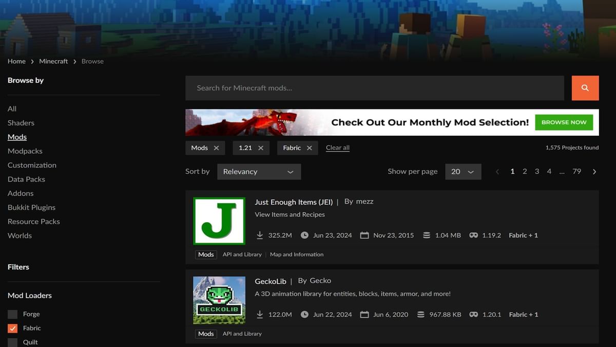 How to get and use Minecraft 1.21 mods