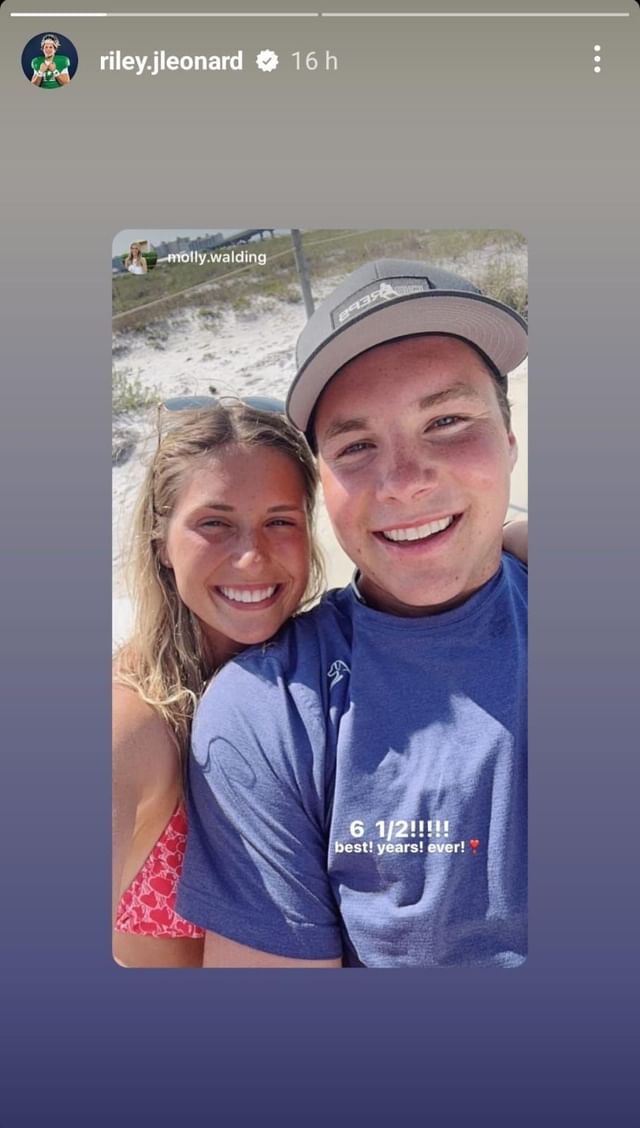 Notre Dame QB Riley Leonard & GF Molly Walding celebrate years of ...