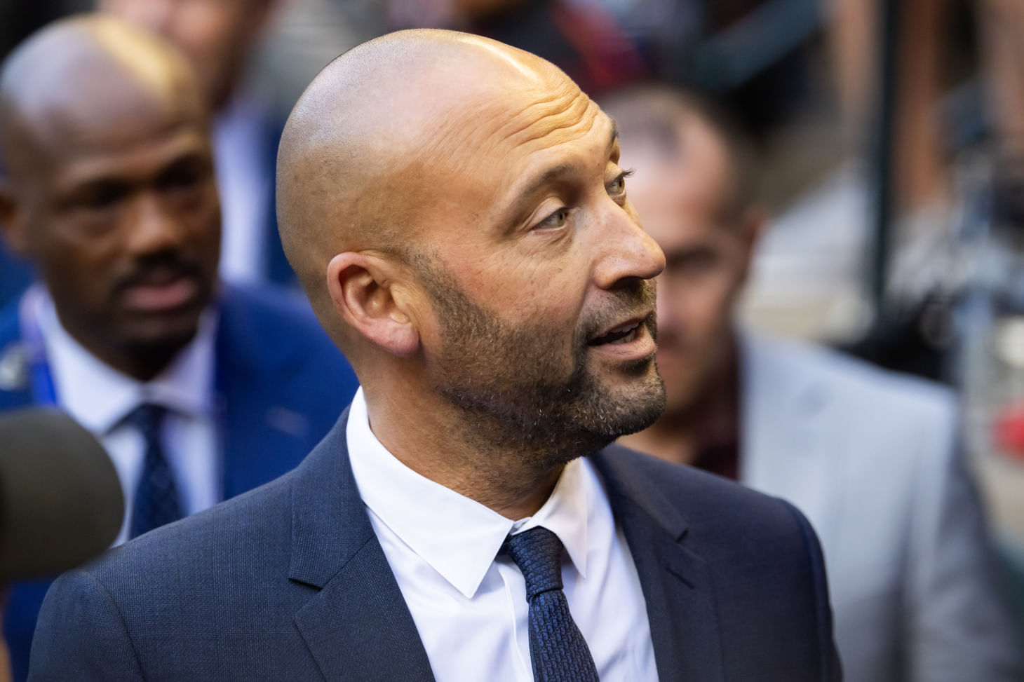 In Photos: Yankees legend Derek Jeter shares moment with father at ...