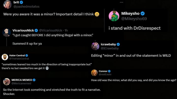 "I stand with Dr Disrespect": Fans react to Dr Disrespect's response ...
