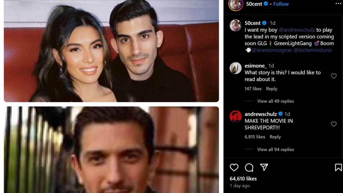 "MAKE THE MOVIE IN SHREVEPORT!!" — Andrew Schulz responds to 50 Cent's ...
