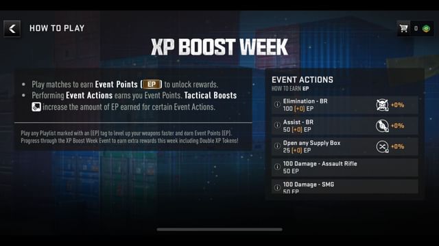 All XP Boost Week event rewards in Warzone Mobile