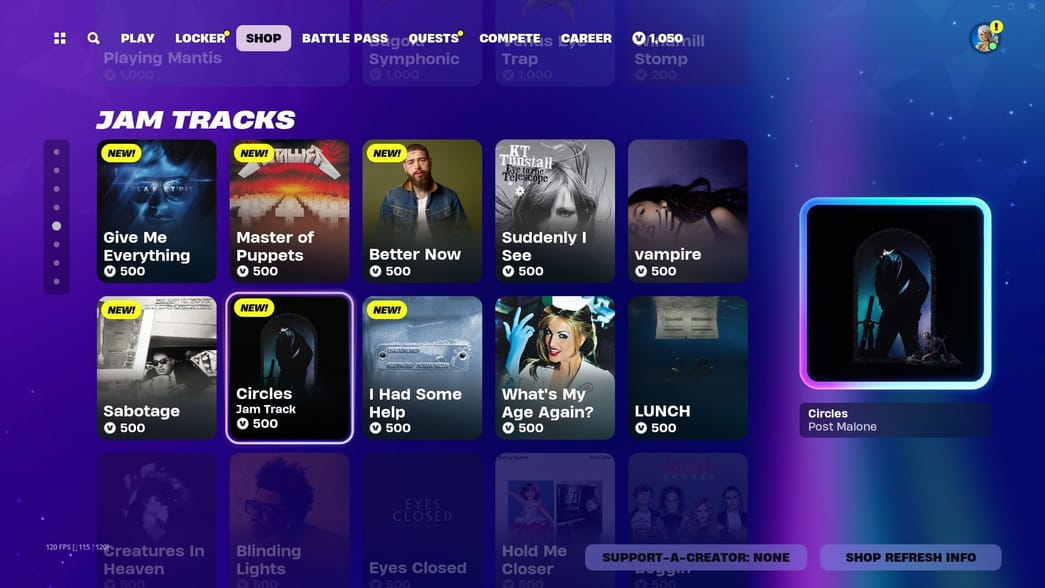 Epic Games confirms Fortnite Jam Tracks will be useable as Lobby Music