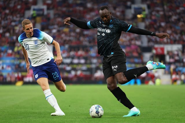 Usain Bolt ruptures his Achilles Tendon at the 2024 Soccer Aid football ...