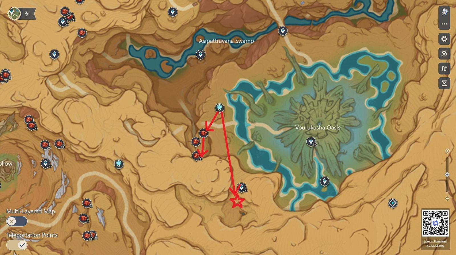 Genshin Impact Trishiraite locations and farming routes