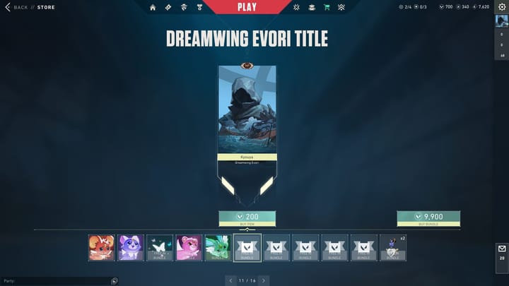 How to get Evori Dreamwing titles in Valorant