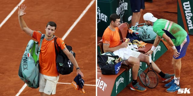 WATCH: Hubert Hurkacz gets frustrated & asks French Open 4R opponent Grigor Dimitrov to change ...