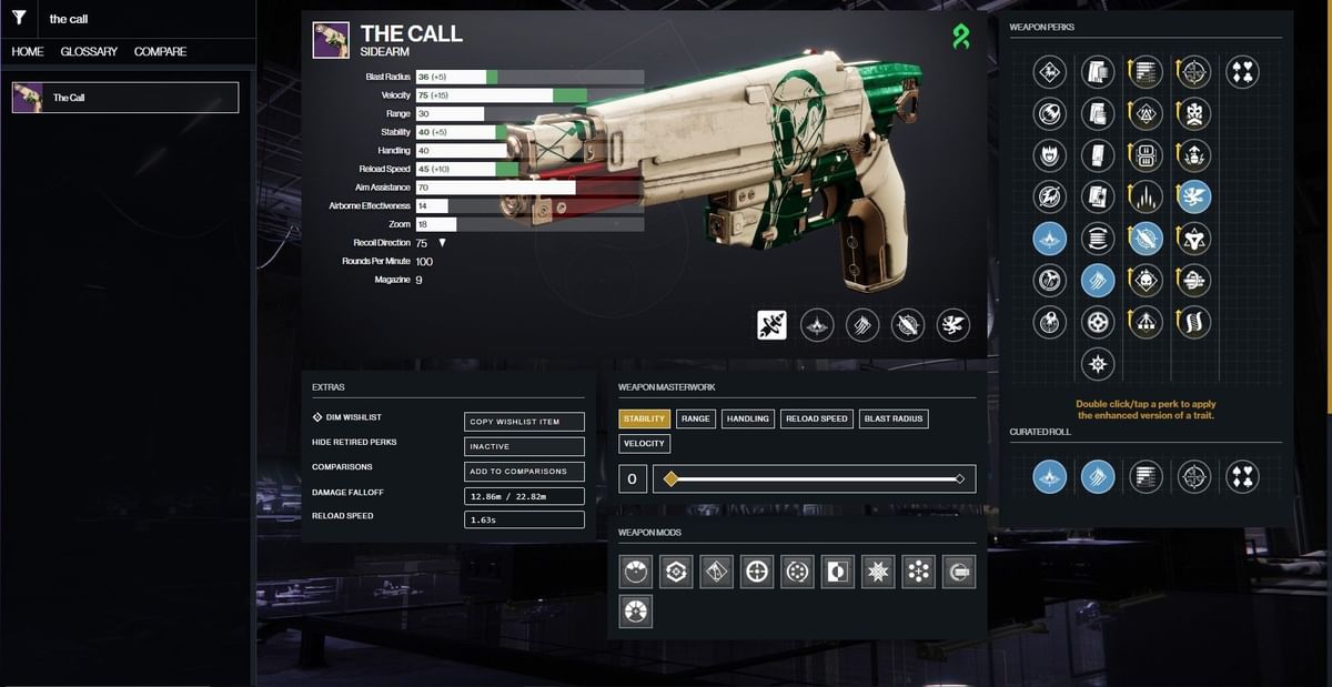 The Call god roll guide for Destiny 2 PvE and PvP