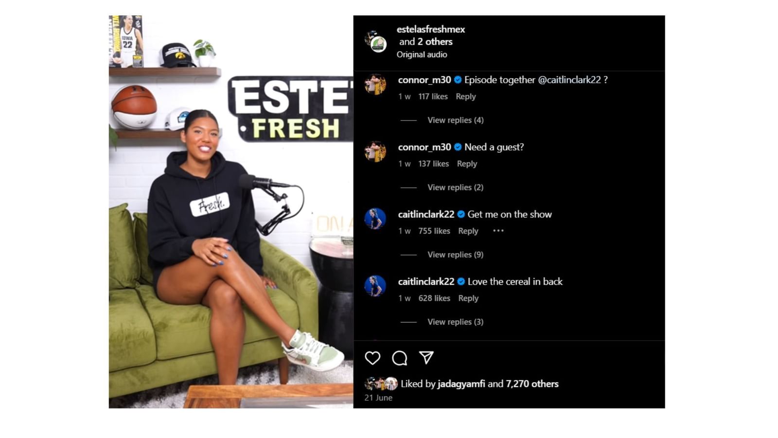 Iowa's Jada Gyamfi laments departure of Caitlin Clark, Gabbie Marshall & Kate Martin from team ...