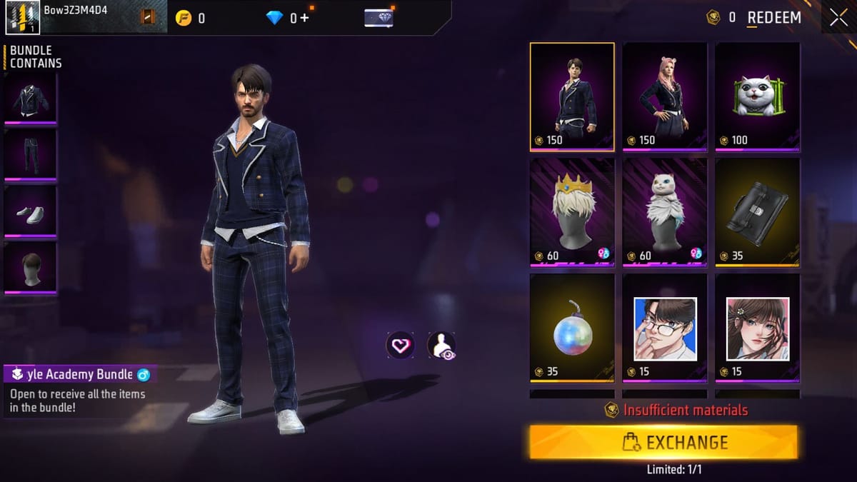 Free Fire Academy Ring event: Style Academy Bundle, Trend Academy ...