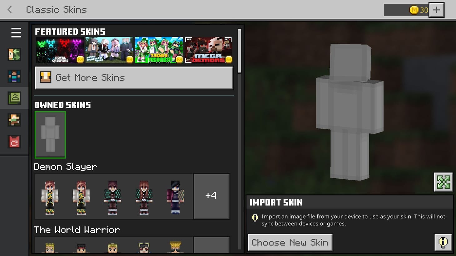 How to get invisible skin in Minecraft Bedrock