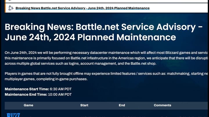 Why Warzone and MW3 are not working on Battle.net? June 24 downtime ...