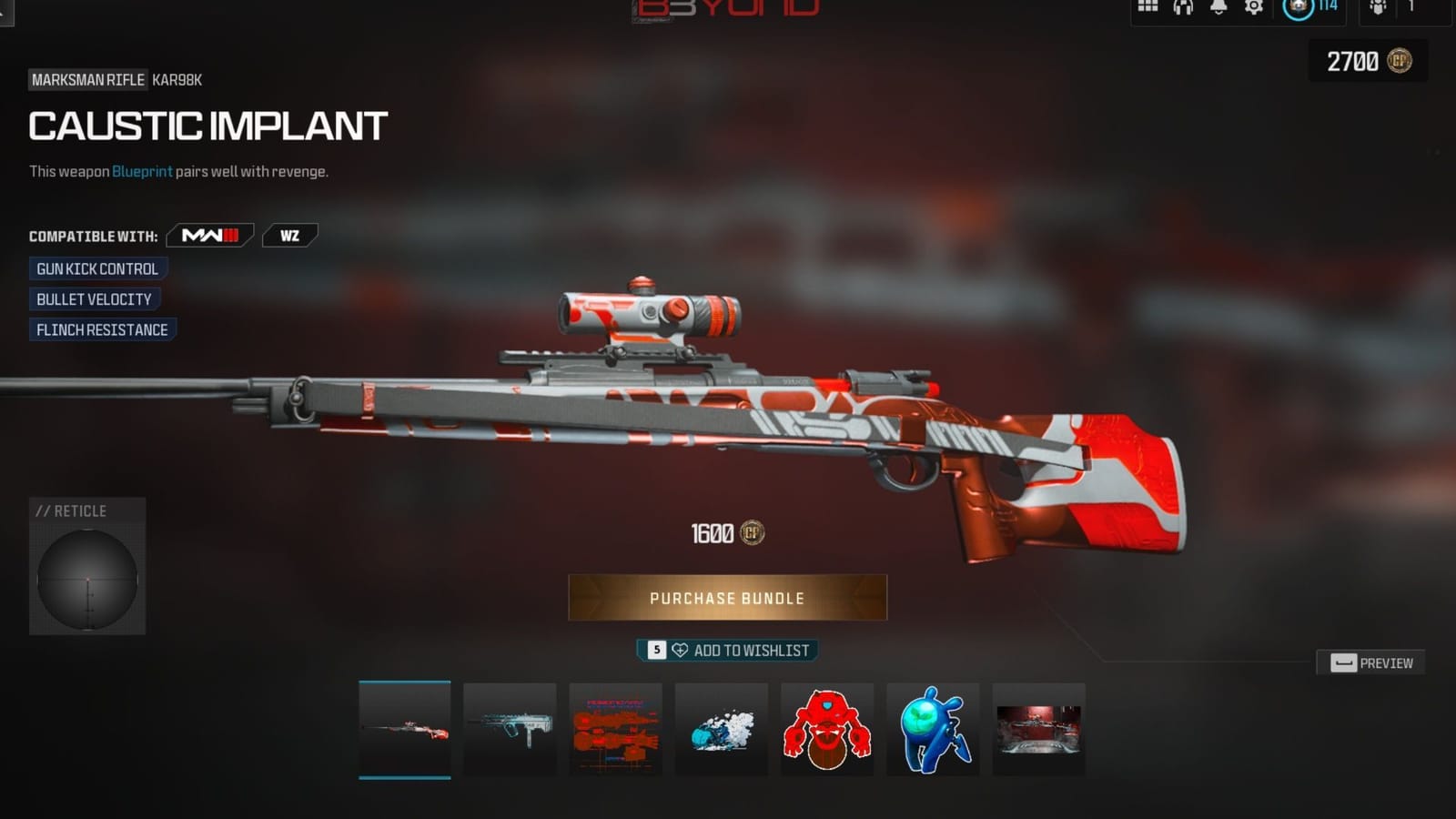 How to unlock Caustic Implant blueprint for Kar98k in Warzone and MW3