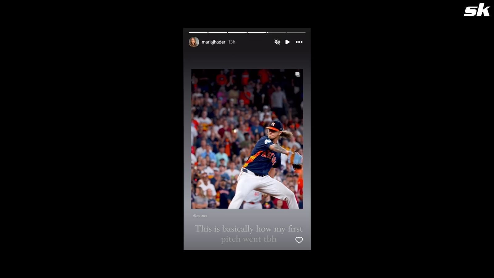 "Basically how my first pitch went tbh" - Josh Hader's wife Maria ...