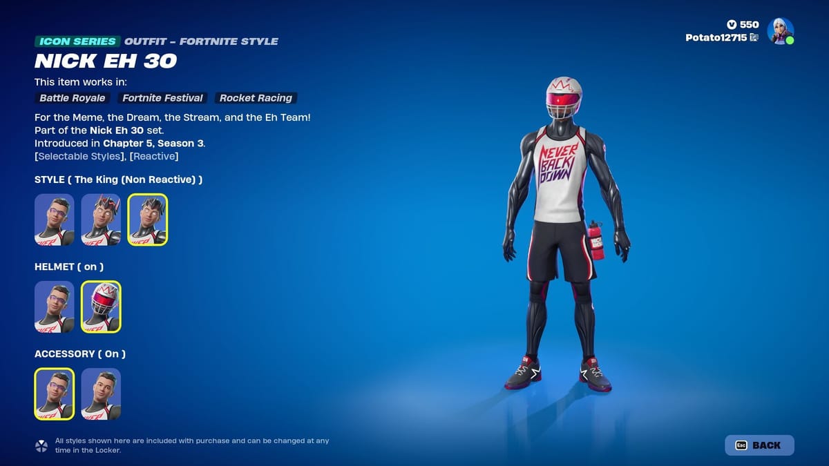 How to get Nick Eh 30 skin in Fortnite