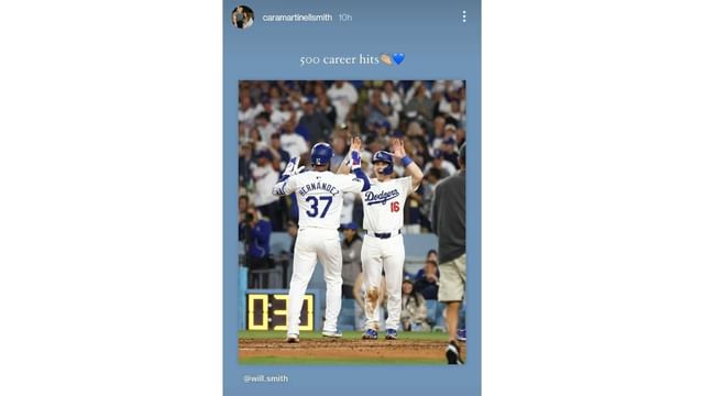“500 career hits” — Will Smith’s wife Cara celebrates Dodgers catcher’s ...