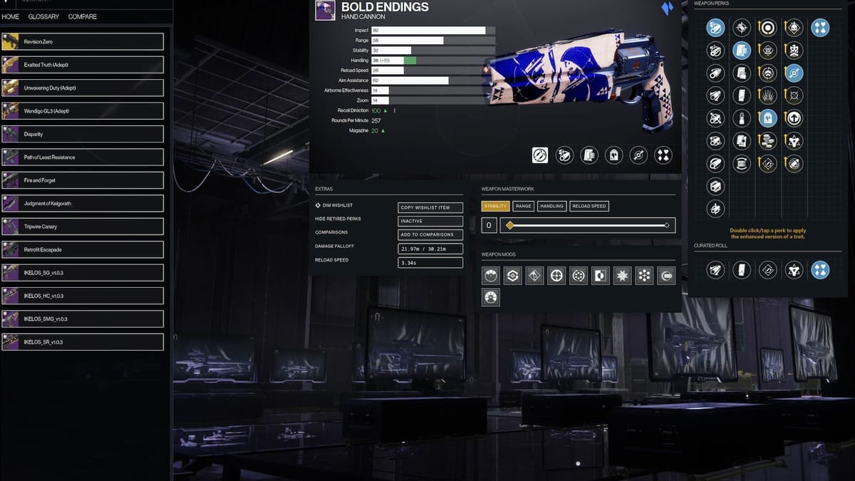 destiny 2: Bold Endings god roll guide for Destiny 2 PvE and PvP