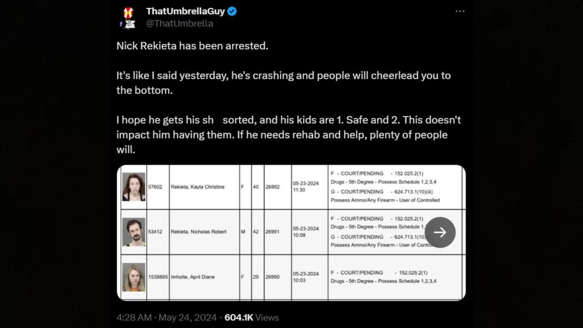 YouTuber Nick Rekieta allegedly faces child endangerment charges after ...