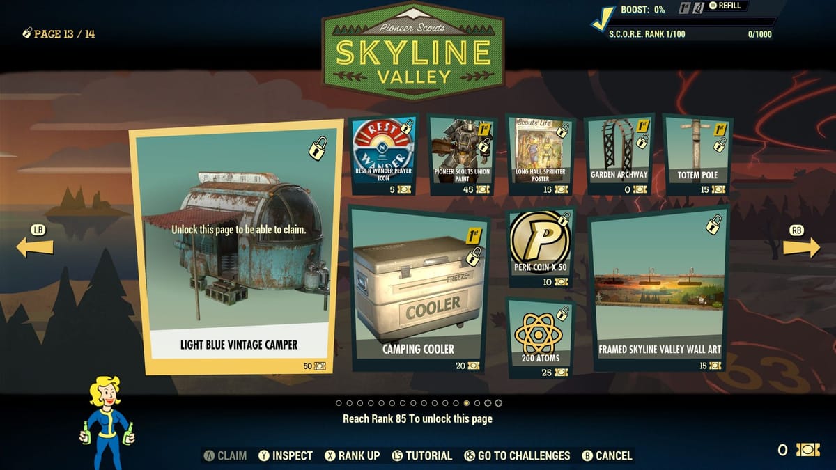 Fallout 76 Season 17: All Season page rewards, explored