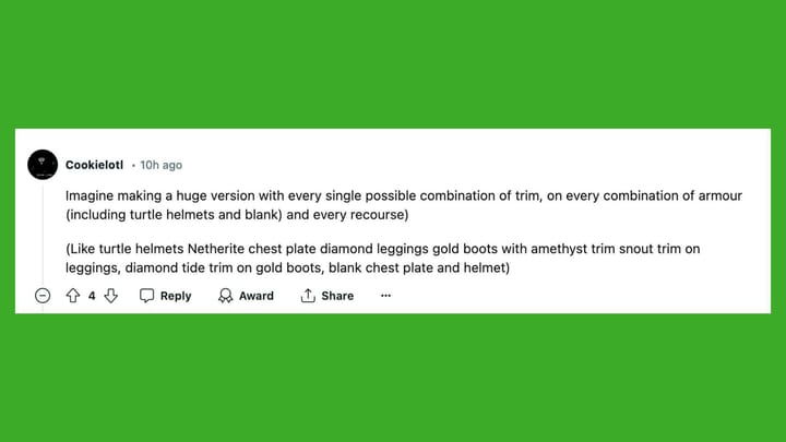 Minecraft player builds a revolving armor stand display