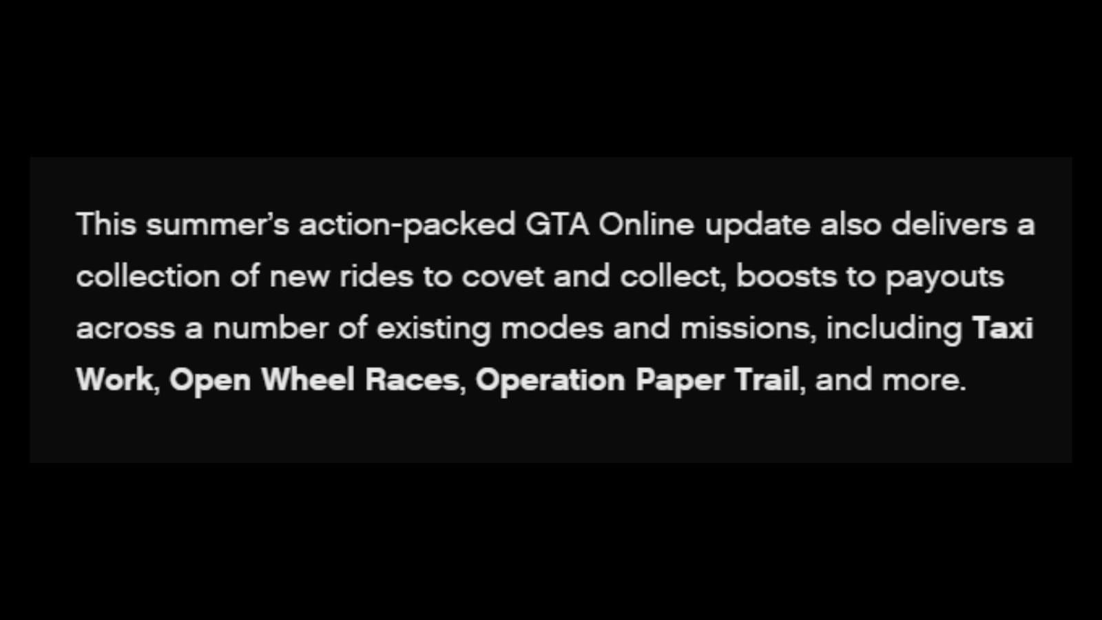 Rockstar officially shares GTA Online Summer Update 2024 details
