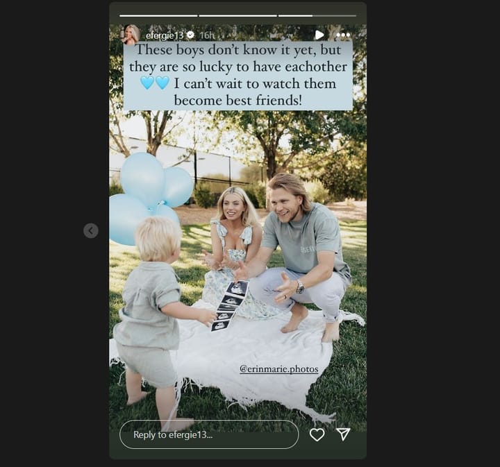 Watch: William Karlsson's wife Emily announces gender of their second ...