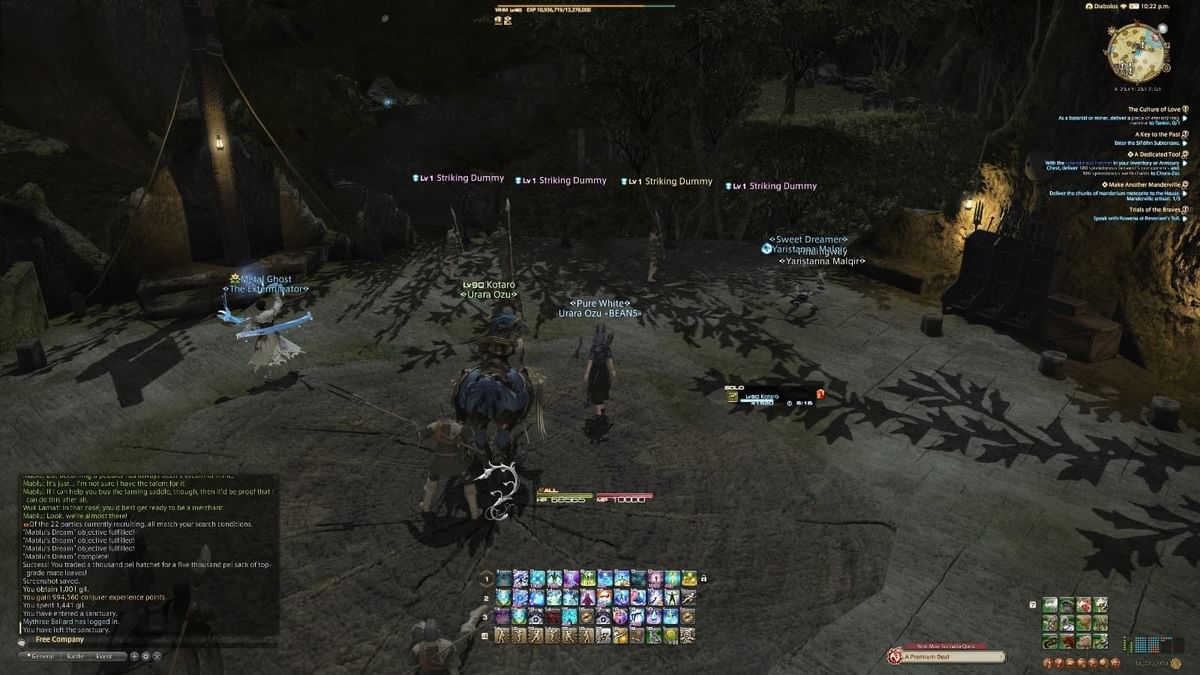 All Final Fantasy 14 Striking Dummy locations