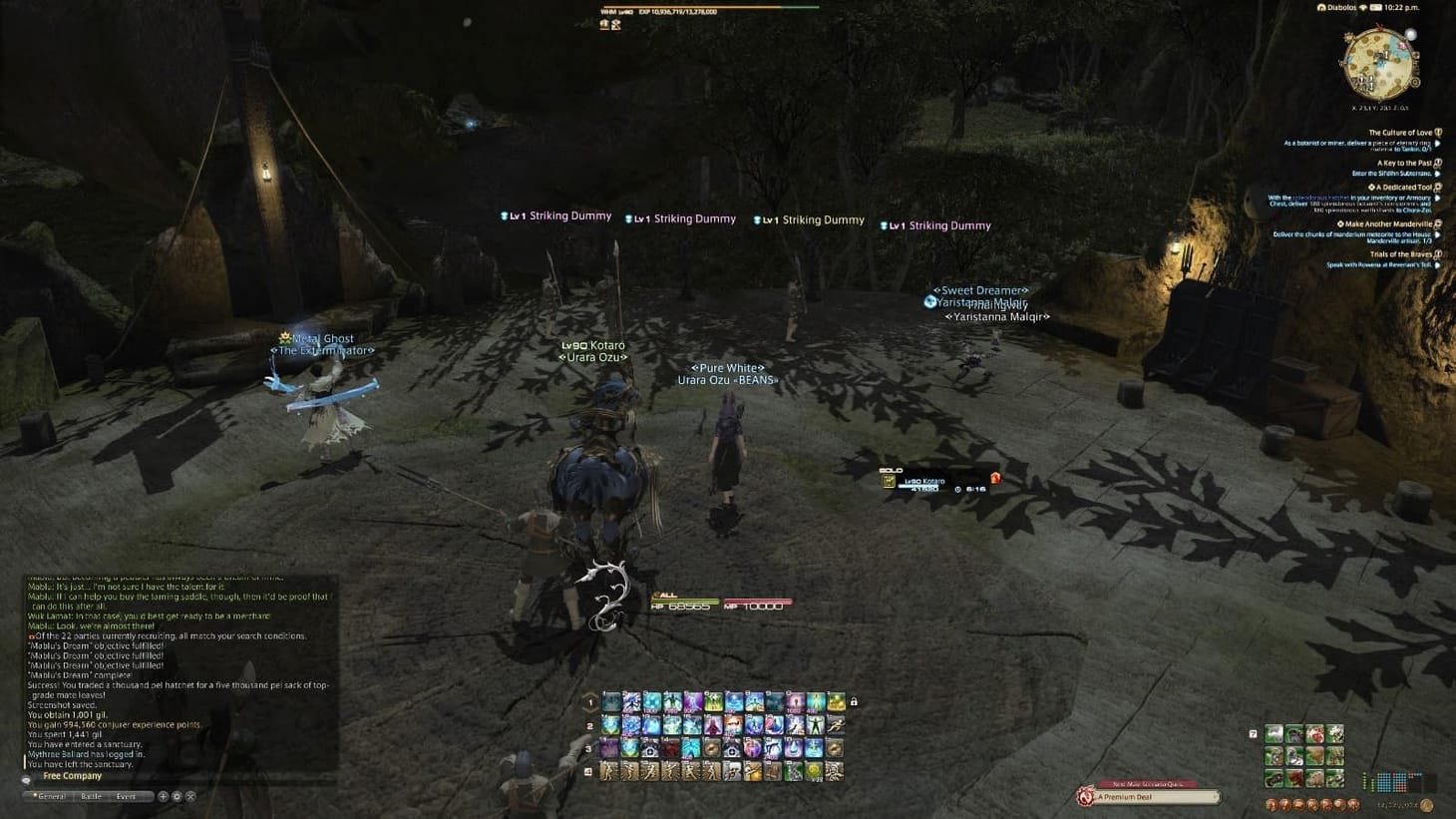 All Final Fantasy 14 Striking Dummy locations