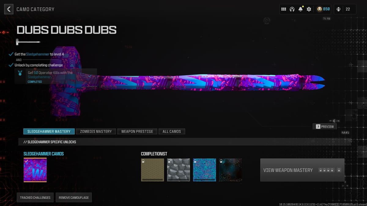 How to unlock the Dubs Dubs Dubs camo in MW3 and Warzone