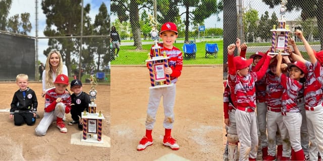 "Getting ready to deal at mini Dodger stadium" - Proud mom Chelsea ...