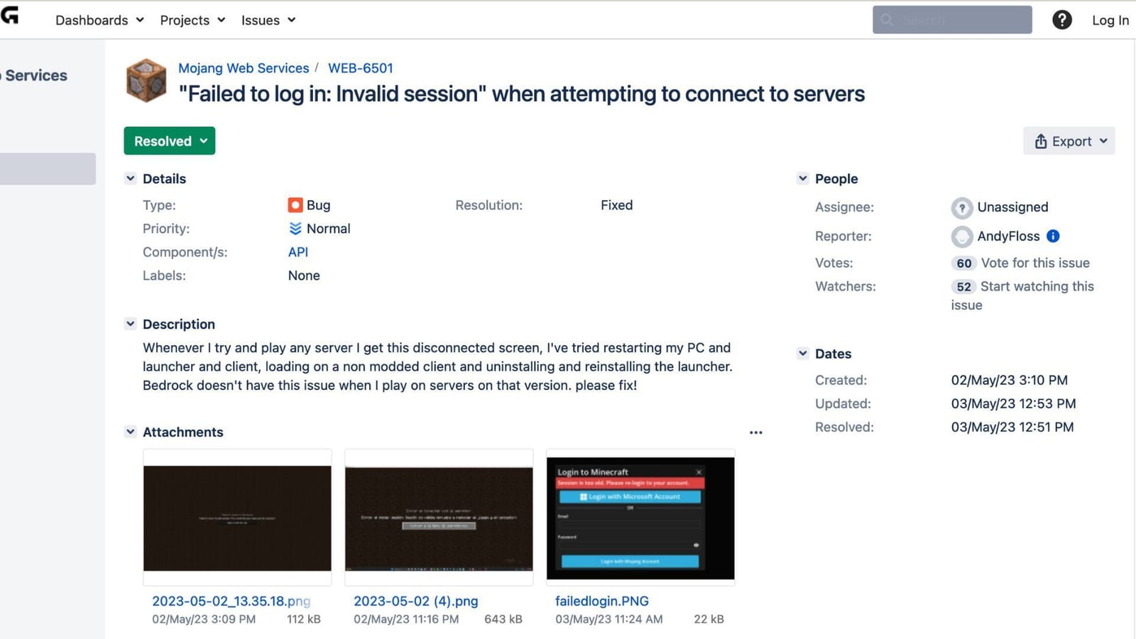 Minecraft invalid session: How to potentially fix the error
