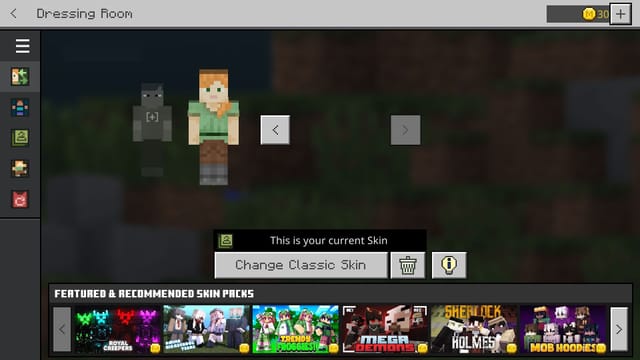 How to get invisible skin in Minecraft Bedrock