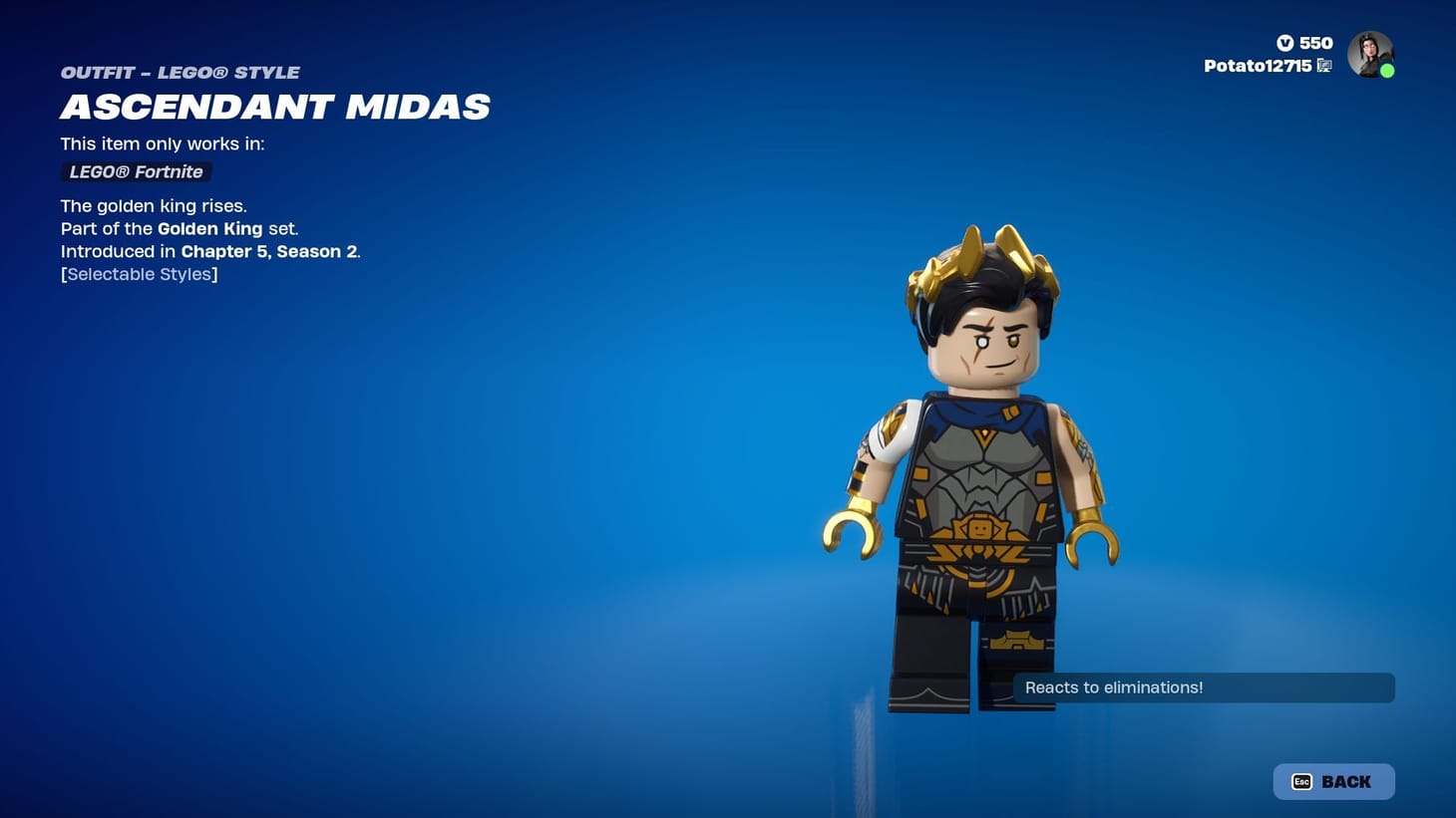 How to get Ascendant Midas skin in Fortnite