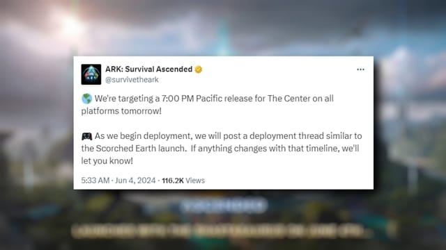 ARK Survival Ascended Update today (June 4) Countdown: The Center ...